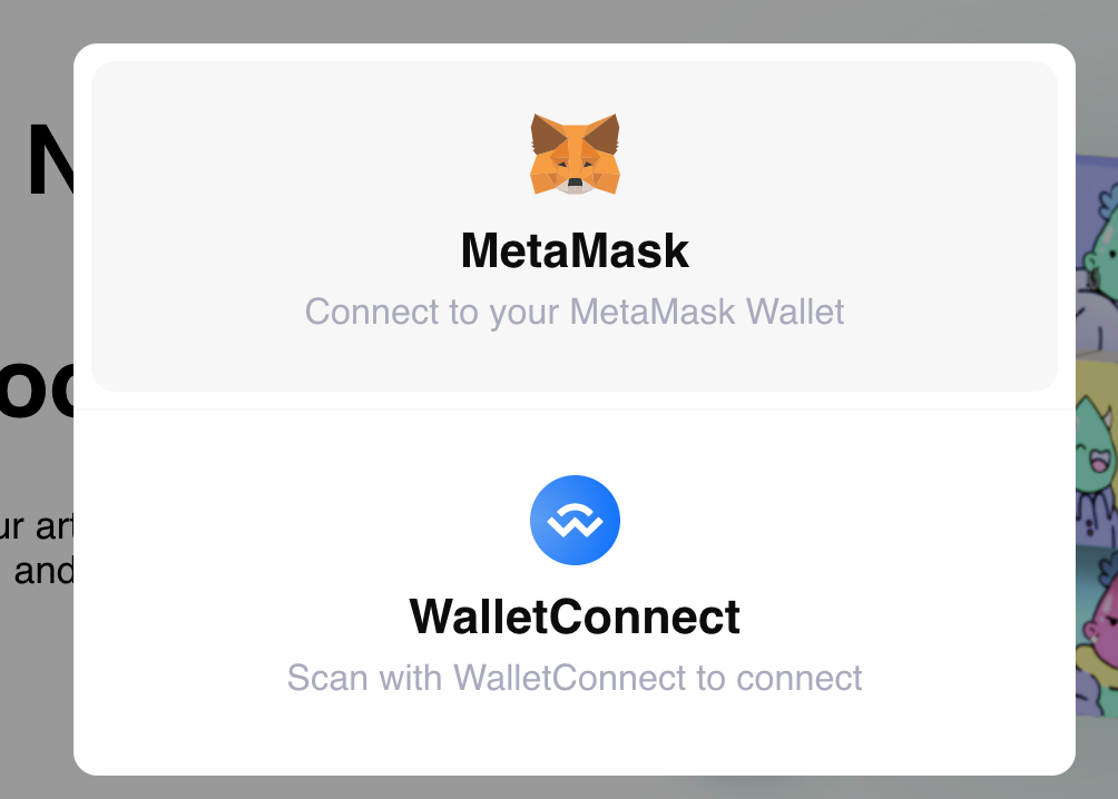 Connecting Your Wallet - GenaDrop Docs